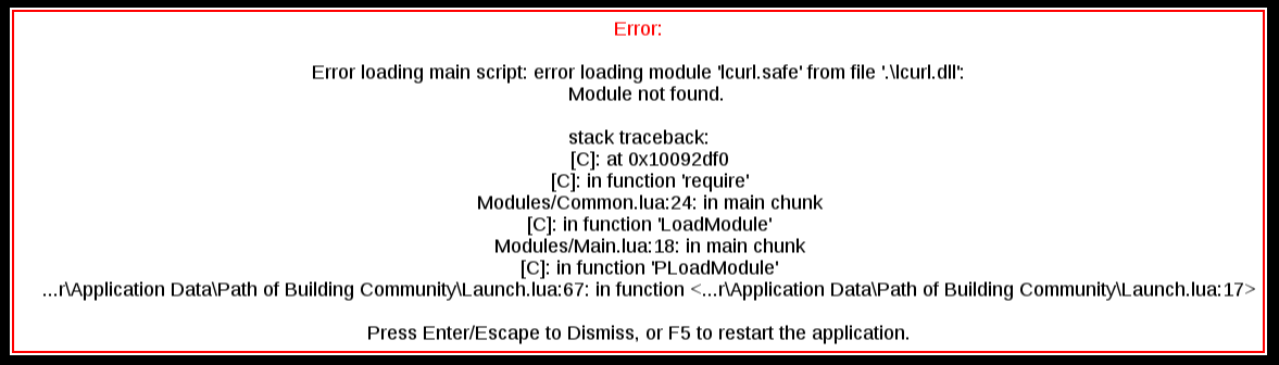 Error loading main script · Issue #3789 · PathOfBuildingCommunity/PathOfBuilding · GitHub