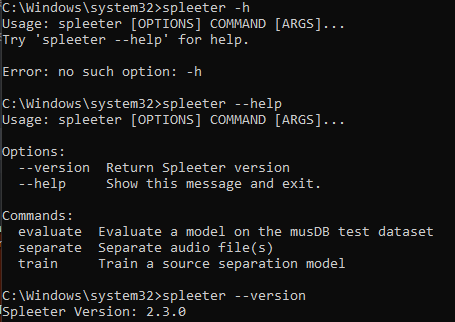 [Bug] Error "spleeter installed yet not recognized"? · Issue #831 · deezer/spleeter · GitHub