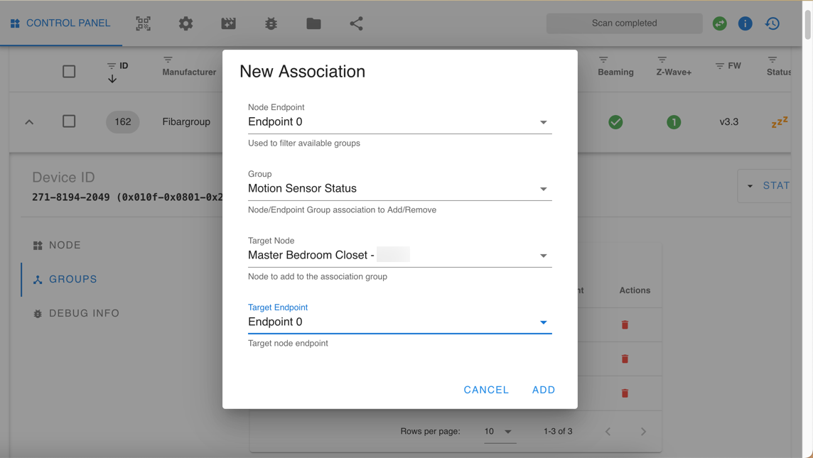 [Bug]: Group Associations won't take · Issue #2332 · zwave-js/zwave-js-ui · GitHub