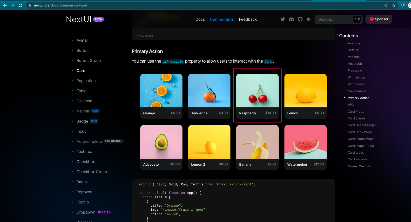 Bug Componentscard · Issue 792 · Nextui Orgnextui · Github 