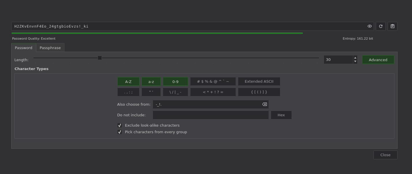 Make allowed characters for pw generator configurable · Issue #82 · keepassxreboot/keepassxc ...
