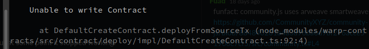 Unable to write contract exception · Issue #186 · warp-contracts/warp · GitHub