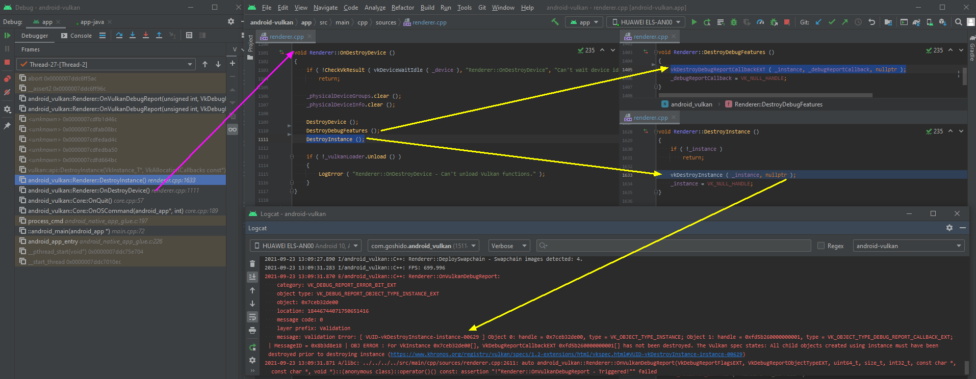 Incorrect Deinitialization And Vkextdebugreport · Issue 3327 · Khronosgroupvulkan 