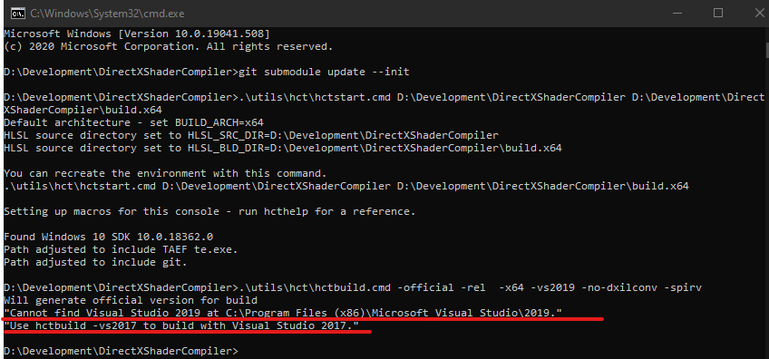 hctbuild failed when Visual Studio 2019 installed in the different place · Issue #3151 ...