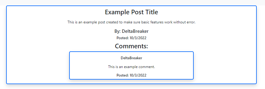 Github Deltabreaker Custom Blog Site A Website Where Users Can Write Blog Posts And Leave