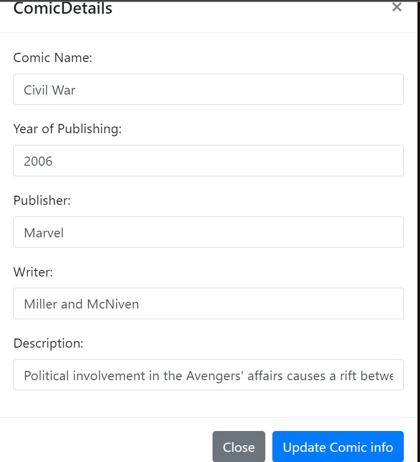 GitHub - RagamVaibhav/comicBook-shop: Comic book angular CRUD application.