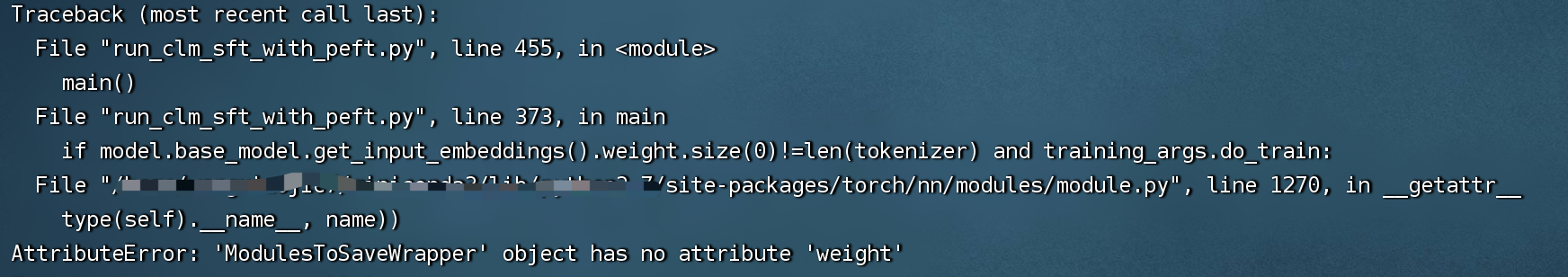 AttributeError: 'ModulesToSaveWrapper' object has no attribute 'weight' · Issue #621 · ymcui ...