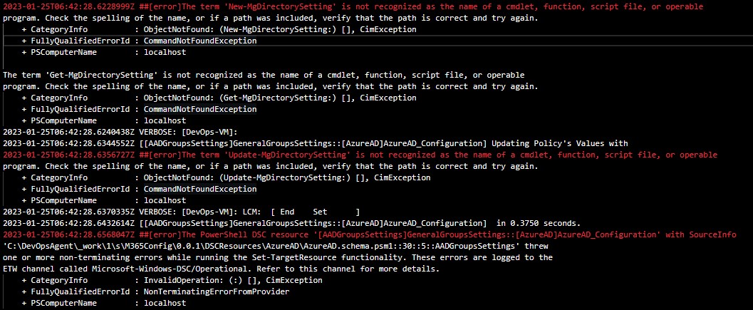 AADGRoupsSettings: GeneralGroupSettings reports error · Issue #2848 · microsoft/Microsoft365DSC ...