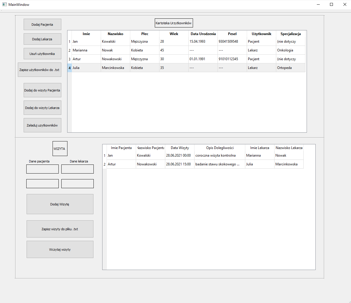 GitHub - falo99/MedicalClinicAdministration: App written in C++ in QT ...