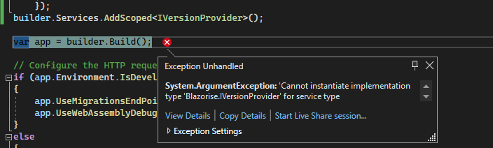 Error with VersionProvider · Issue #3624 · Megabit/Blazorise · GitHub