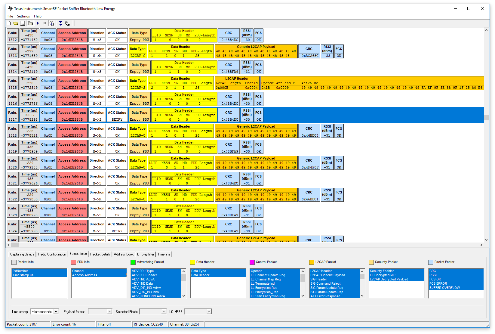 [TW#15023] Bluetooth Controller: LE Connection Interval only partially ...
