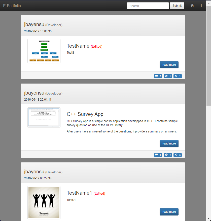 Github Jbayensu Online Student Portfolio A Website To Manage And