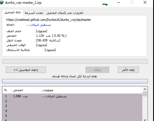 the size of dunko_vrp is unknown and i tried too many to download but i ...
