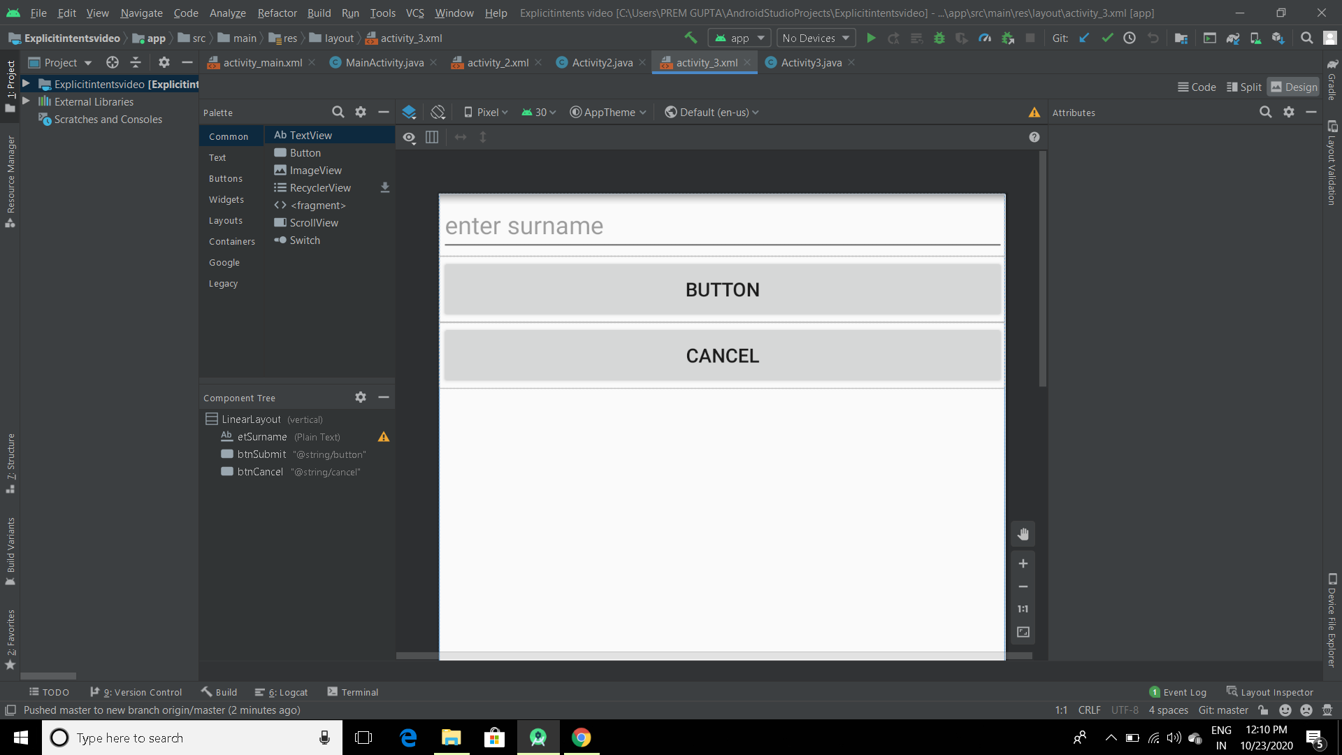 GitHub - 404RahulFound/explicit_intents-App: working of explicits intents