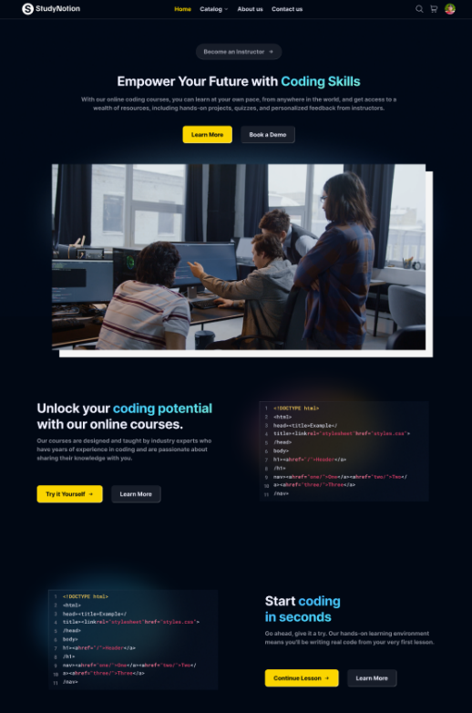 GitHub - adesh880082/Studynotion: StudyNotion is a fully functional ed-tech platform that ...