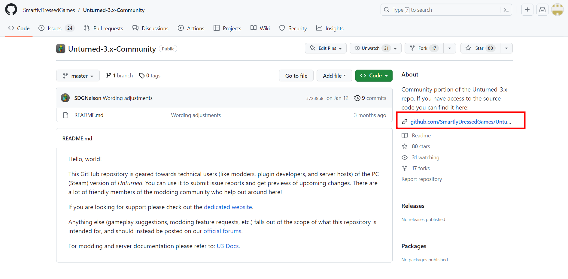 Update link · Issue #3829 · SmartlyDressedGames/Unturned-3.x-Community · GitHub