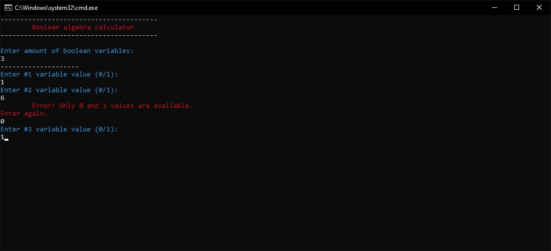 GitHub - bloowb0und/Boolean-algebra-calculator: A calculator for ...