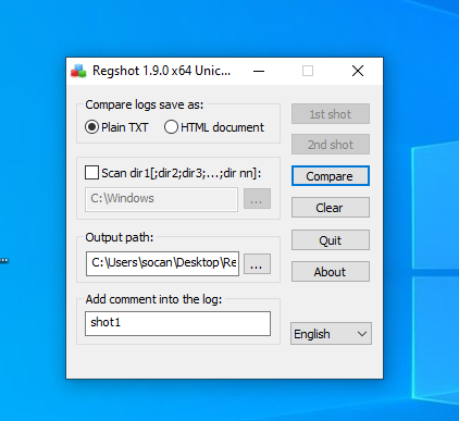 GitHub - kaganoglu/RegShot