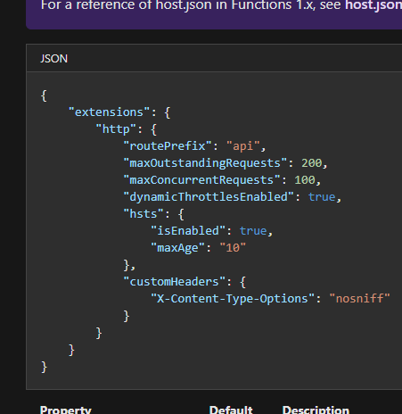 Property hsts is not allowed · Issue #6379 · Azure/azure-functions-host · GitHub