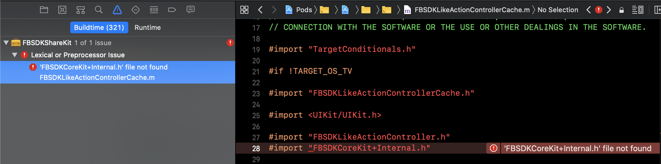 'FBSDKCoreKit+Internal.h' file not found when using CocoaPods' generate_multiple_pod_projects ...