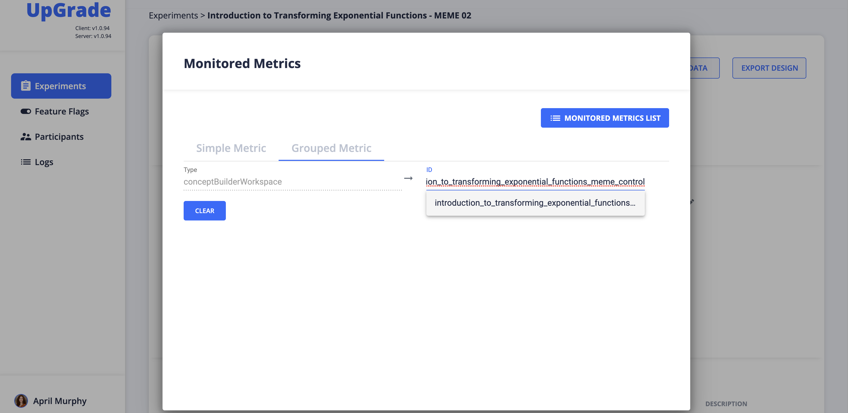Workspace ID truncated when adding metrics · Issue #317 · CarnegieLearningWeb/UpGrade · GitHub