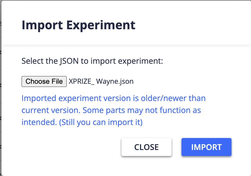 Warning Message For Import During Version Mismatch Could Be More Helpful · Issue 620