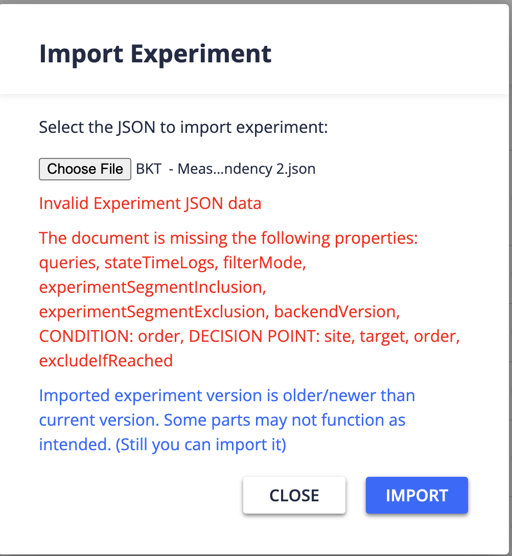 Import of old Simple Experiments not working · Issue #706 · CarnegieLearningWeb/UpGrade · GitHub