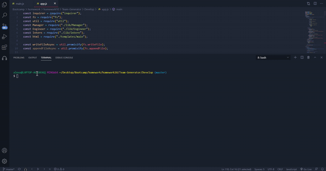 GitHub - Asostoa/Team-Generator