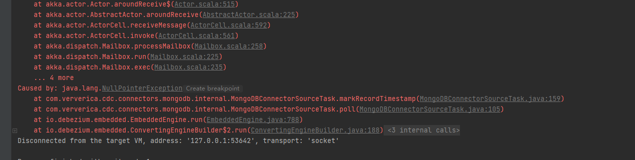 mongodb-cdc加了心跳就报空指针错 · Issue #579 · apache/flink-cdc · GitHub