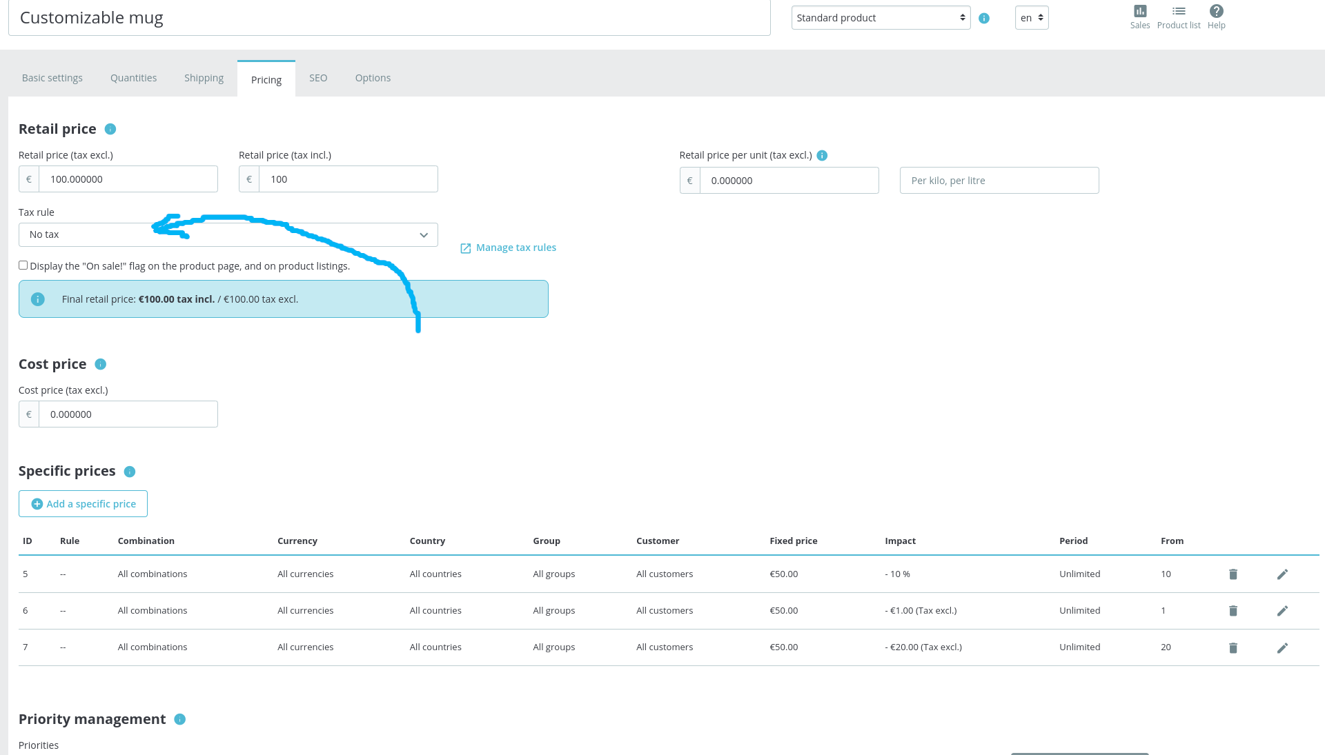 Find a bug with Specific prices with: quantity discount - with fixed price - Tax · Issue #28092 ...