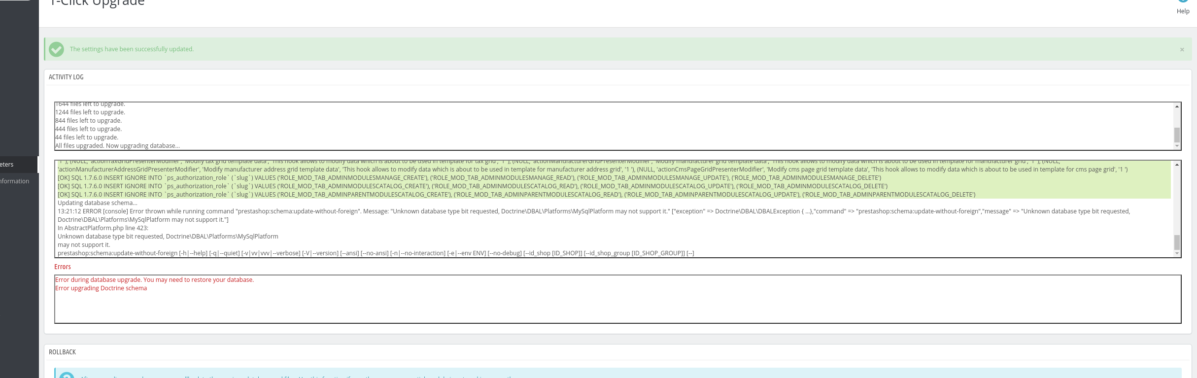Error during upgrade the databse from 1.6.1.23 to 1.7.6.0 · Issue #14890 · PrestaShop/PrestaShop ...