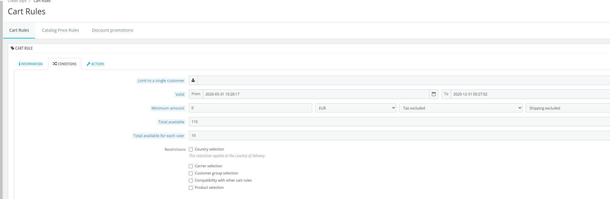 Cart Rule Error With Send A Free T Option Enabled · Issue 19993 · Prestashopprestashop 1699