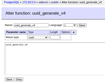 [FIXED] function uuid_generate_v4() does not exist · Issue #693 · saltcorn/saltcorn · GitHub
