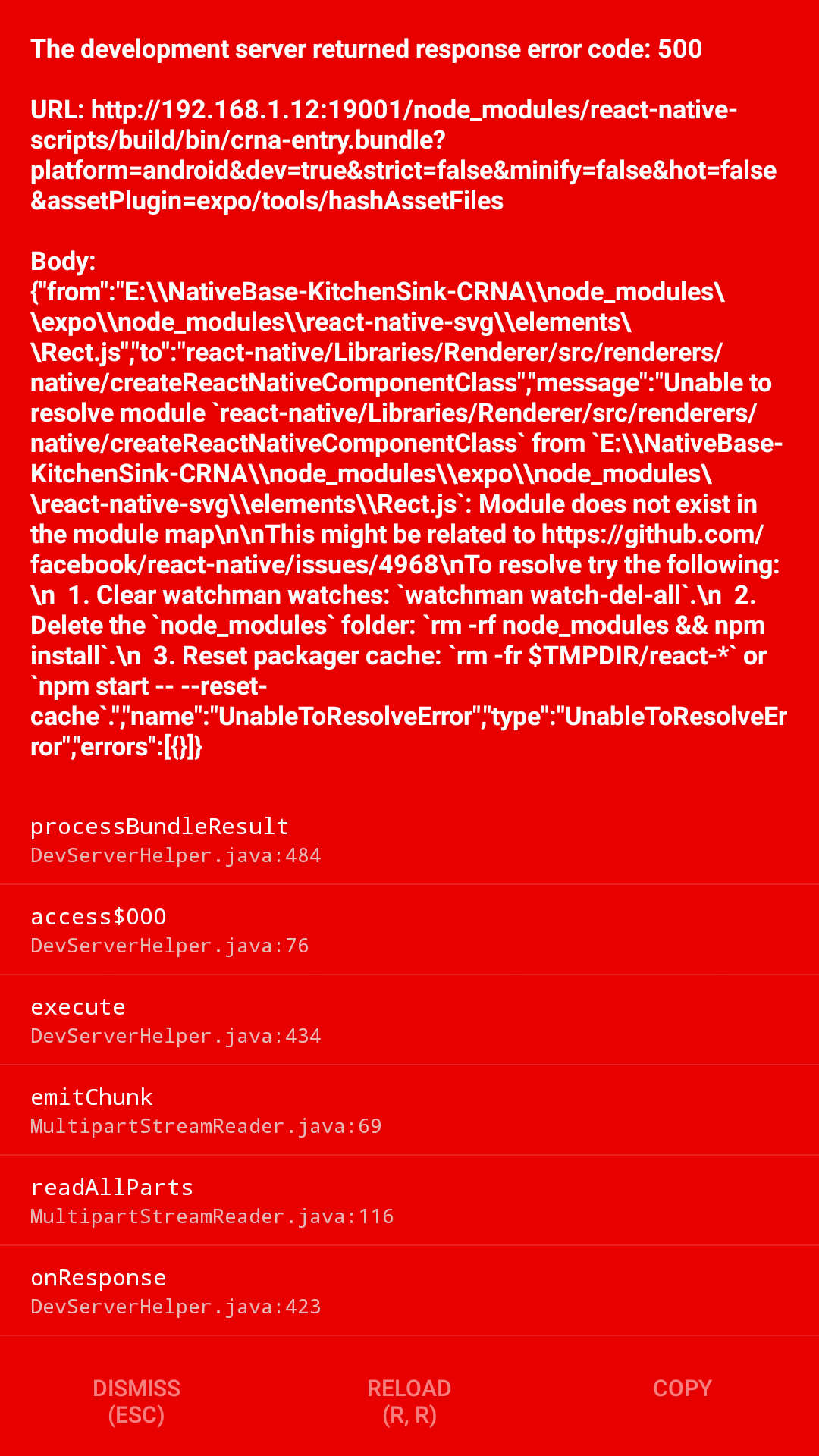 Error Cant Resolve Rectjs In React Native Svg · Issue 401 · Software Mansionreact