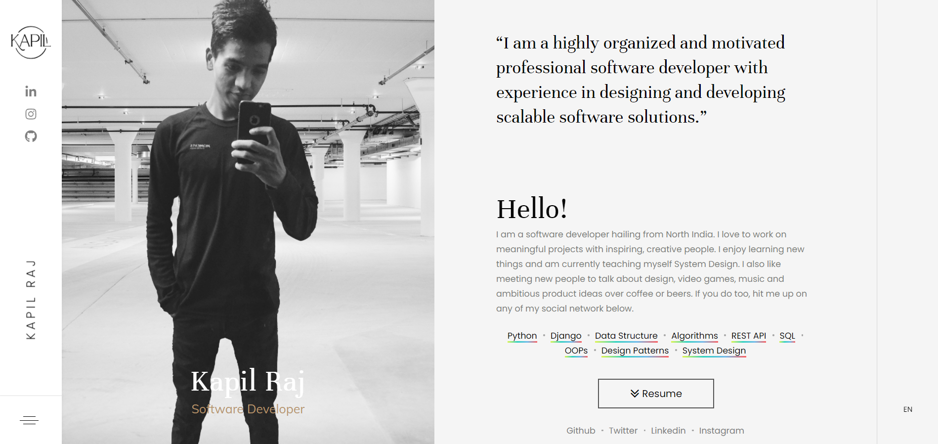 GitHub - init-fun/project2: A portfolio website made using django with ...
