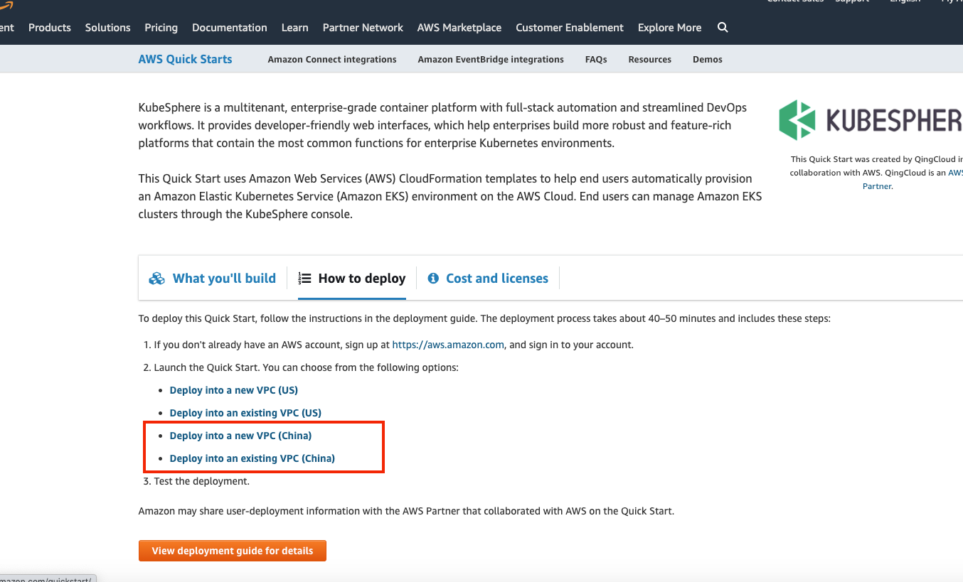 China region link fix · Issue #59 · aws-quickstart/quickstart-qingcloud-kubesphere · GitHub