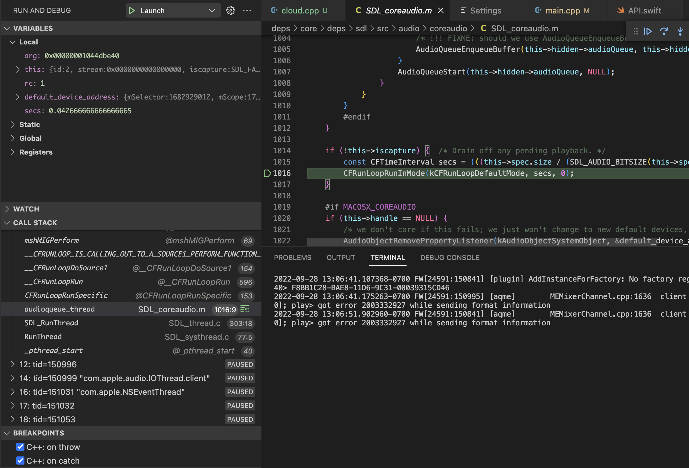 CoreAudio CloseAudioDevice race condition.... · Issue #6159 · libsdl-org/SDL · GitHub