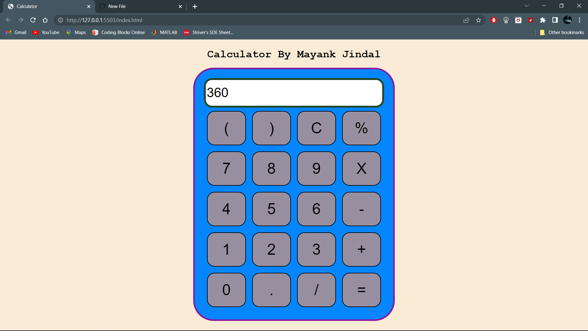 GitHub - Mayank164869/Oasis-Infobyte-Level-2-Task-1: This is a simple calculator designed by me ...