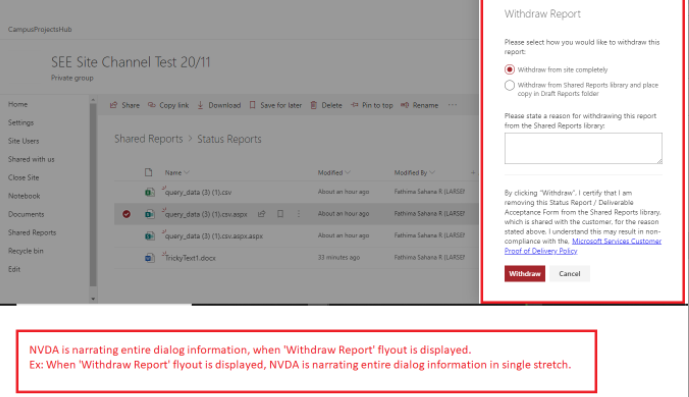 NVDA is narrating entire dialog information, when Panel is displayed. · Issue #16386 · microsoft ...