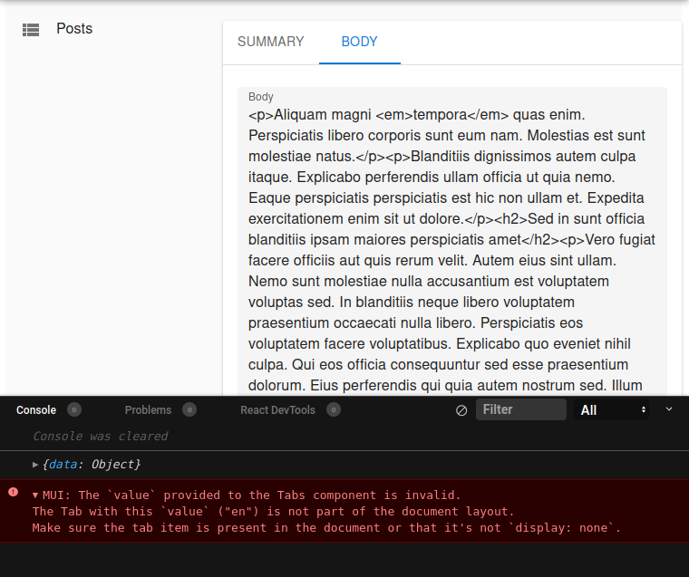 TranslatableInputs included into TabbedForm cause MUI error · Issue #7922 · marmelab/react-admin ...