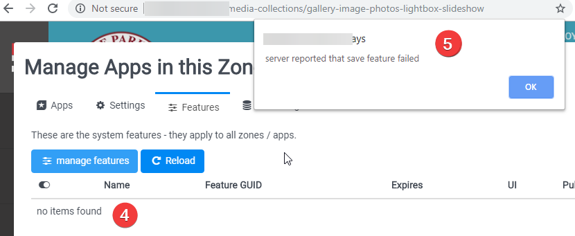 Cannot Manage Features in 9.43.2 or 10.04 · Issue #1806 · 2sic/2sxc · GitHub