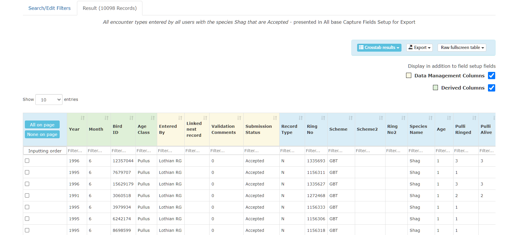 Cross-tabulate function feature request · Issue #1427 · BiologicalRecordsCentre/iRecord · GitHub