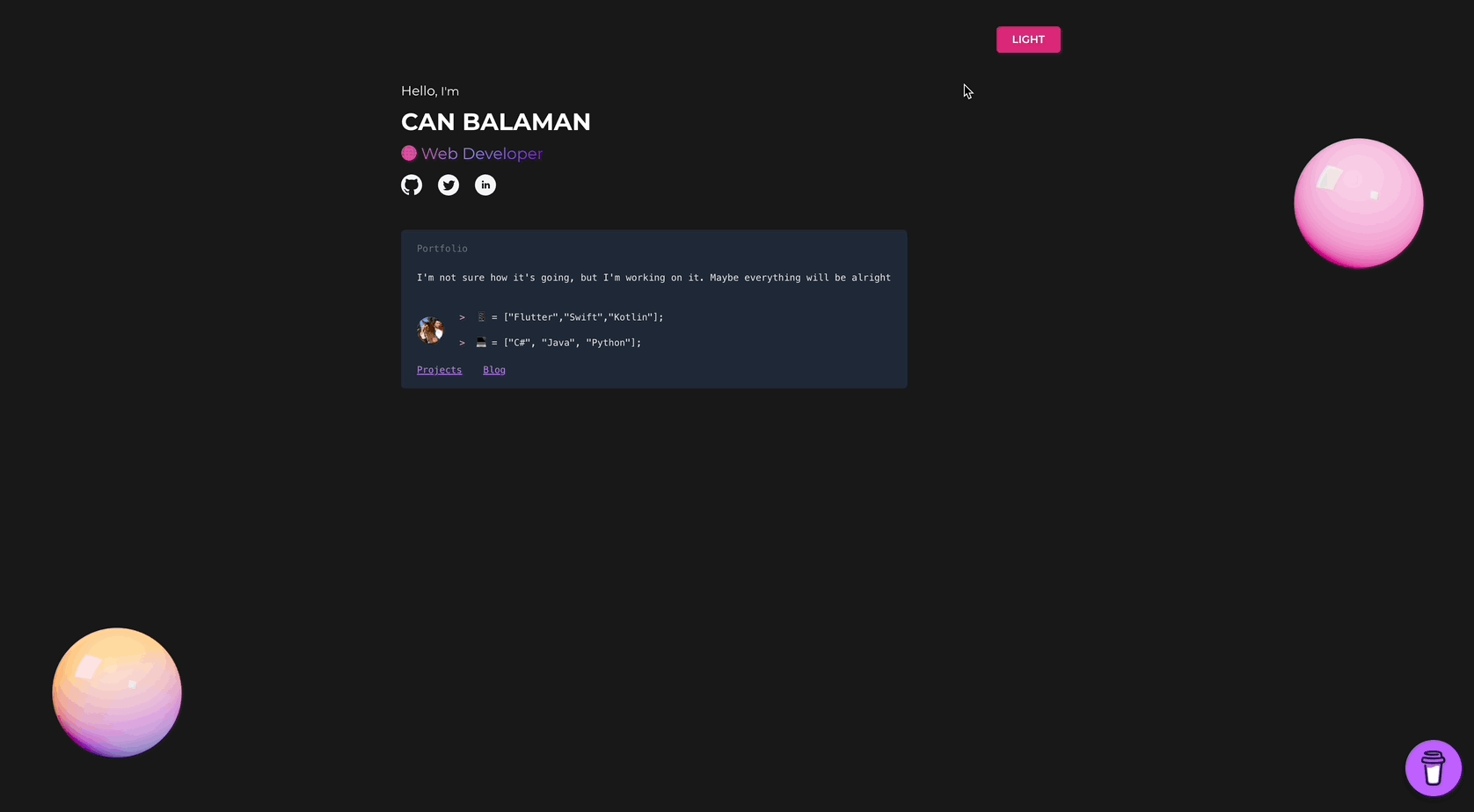 GitHub - canbalaman/PersonalWebPage
