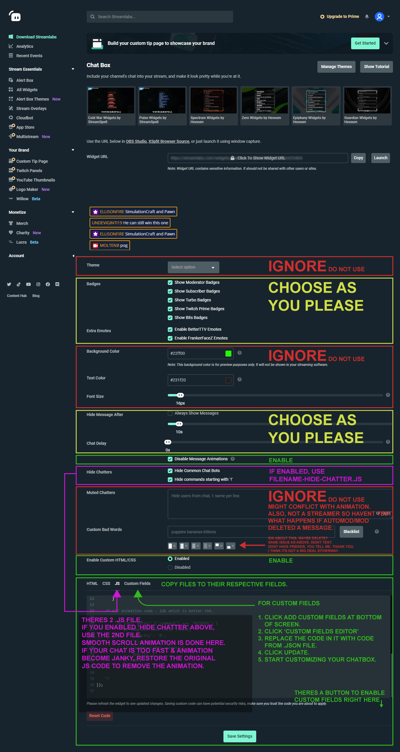 Github Dorigon Streamlabs Chat Free Customizable Theme Template Custom Css For Streamlabs