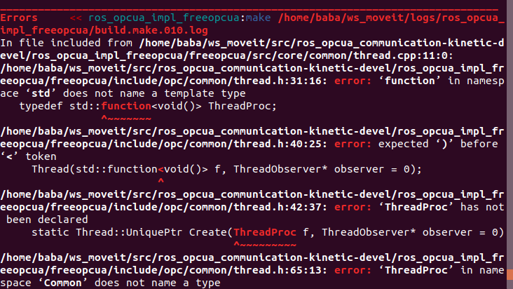 catkin_make error on thread.cpp · Issue #18 · iirob/ros_opcua_communication · GitHub