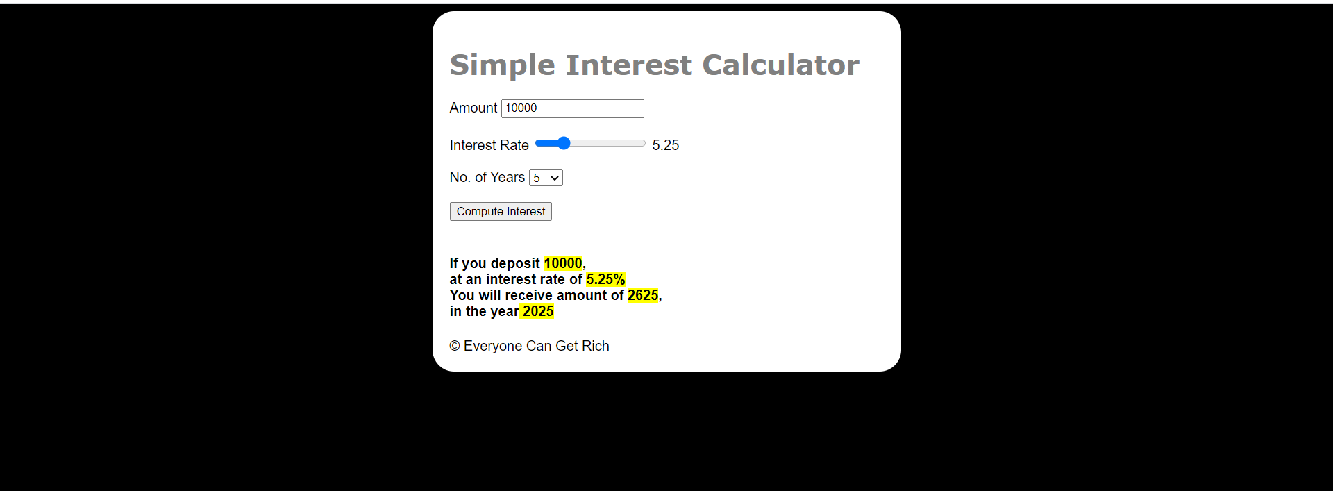 GitHub - sakshishetty1010/Simple-Interest-Calculator.github.io: Simple ...