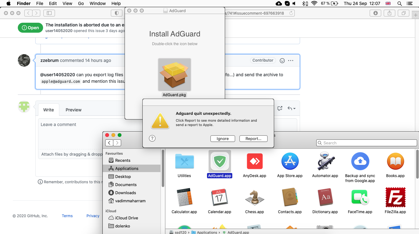 The installation is aborted due to an error. · Issue #741 · AdguardTeam ...