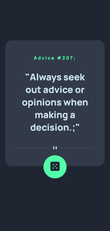 GitHub - itsokthen/advice-generator-app-main