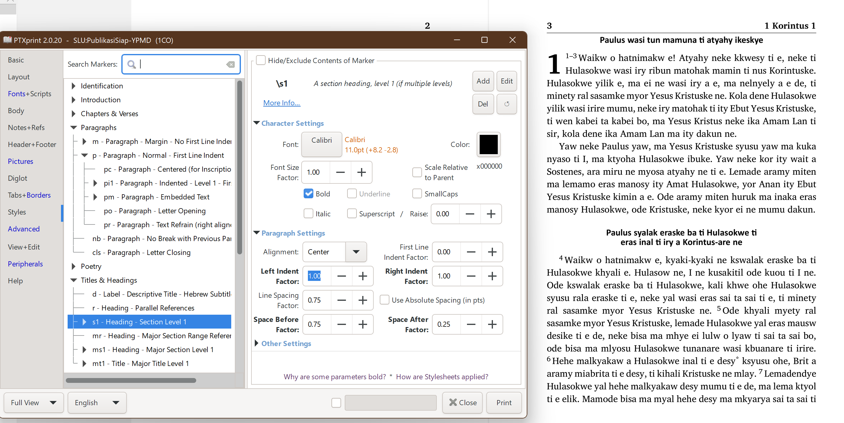 Section Headings (\s, \s1, etc) L/R Indentions not working correctly · Issue #596 · sillsdev ...