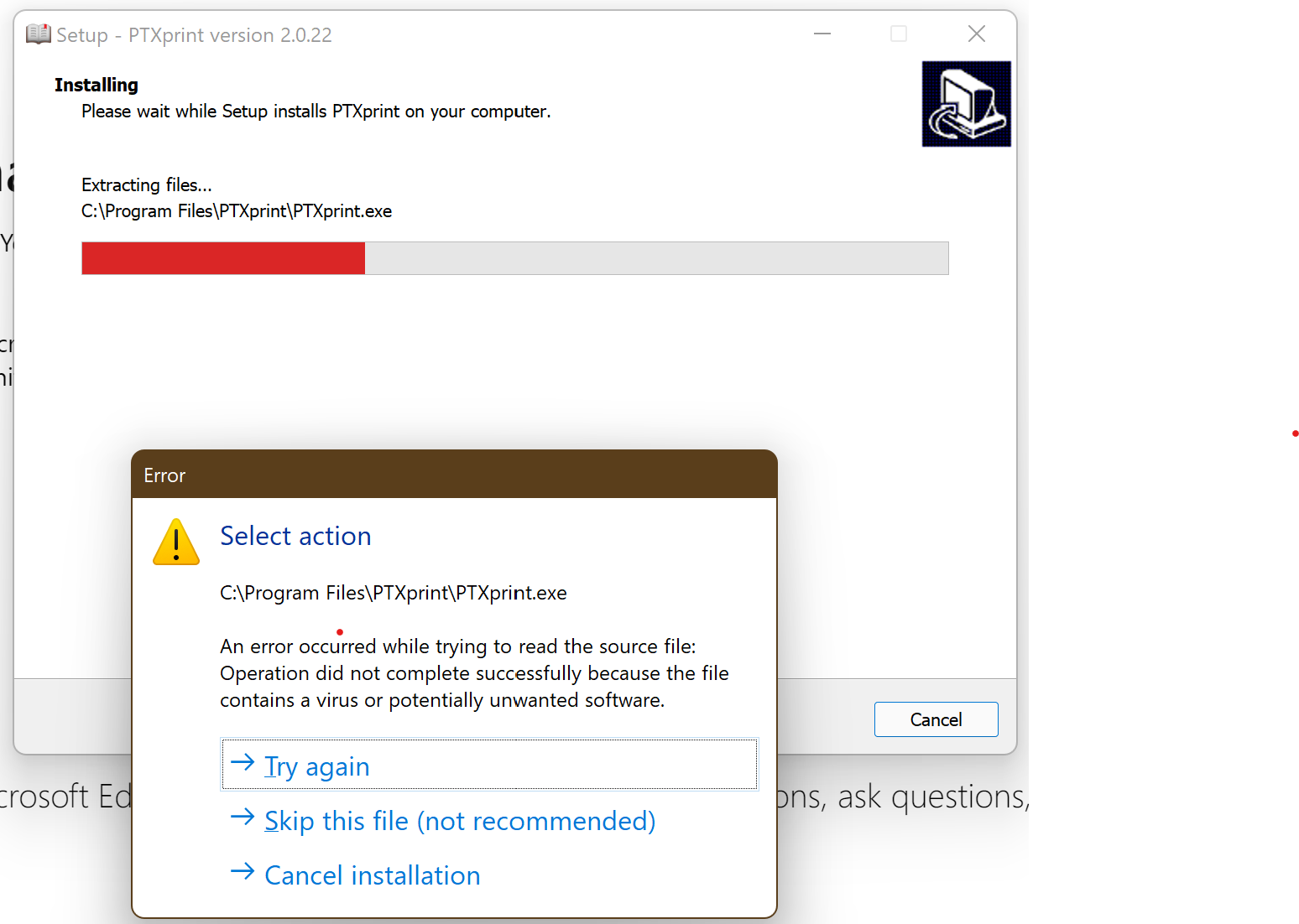 VIRUS detected in v2.0.22 Installer FIXED in v2.0.24 · Issue #598 · sillsdev/ptx2pdf · GitHub